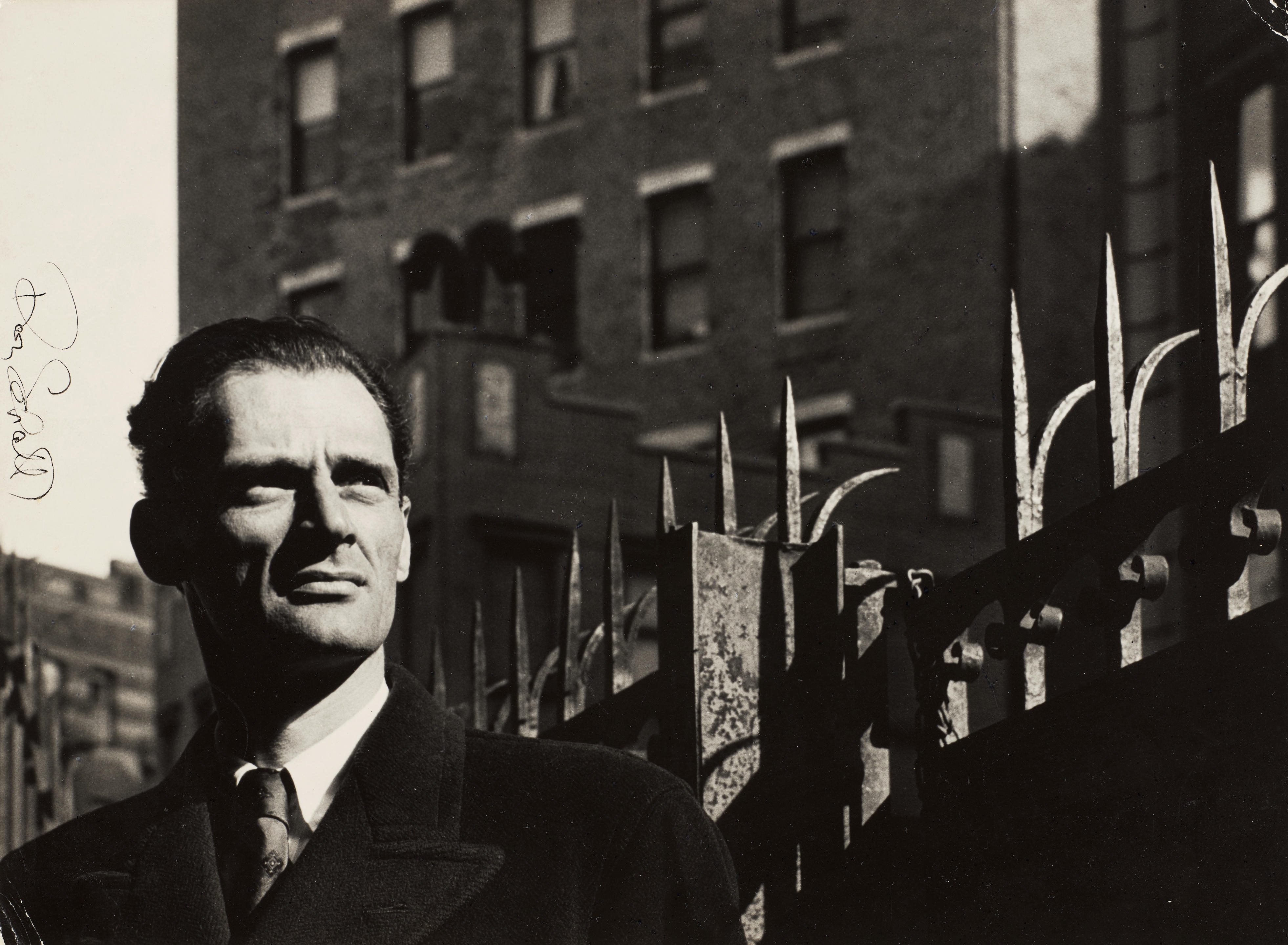 Roy Schatt | Arthur Miller Behind Circle in the Square (1953) | MutualArt