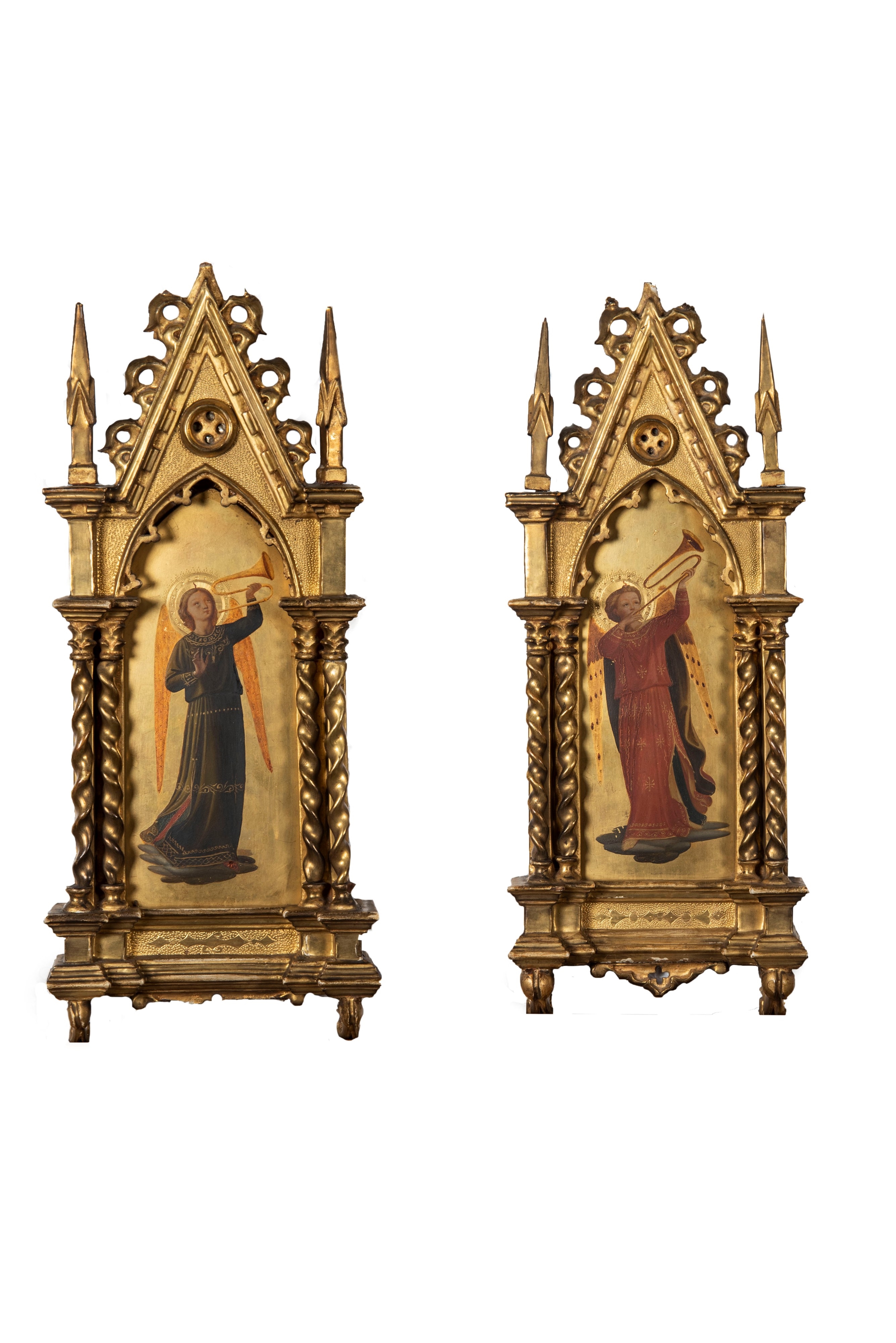 Fra Angelico | Pair of paintings depicting angel musicians | MutualArt