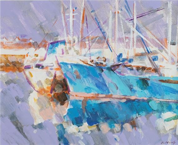 Jean Le Merdy | Concarneau, bateaux au mouillage | MutualArt