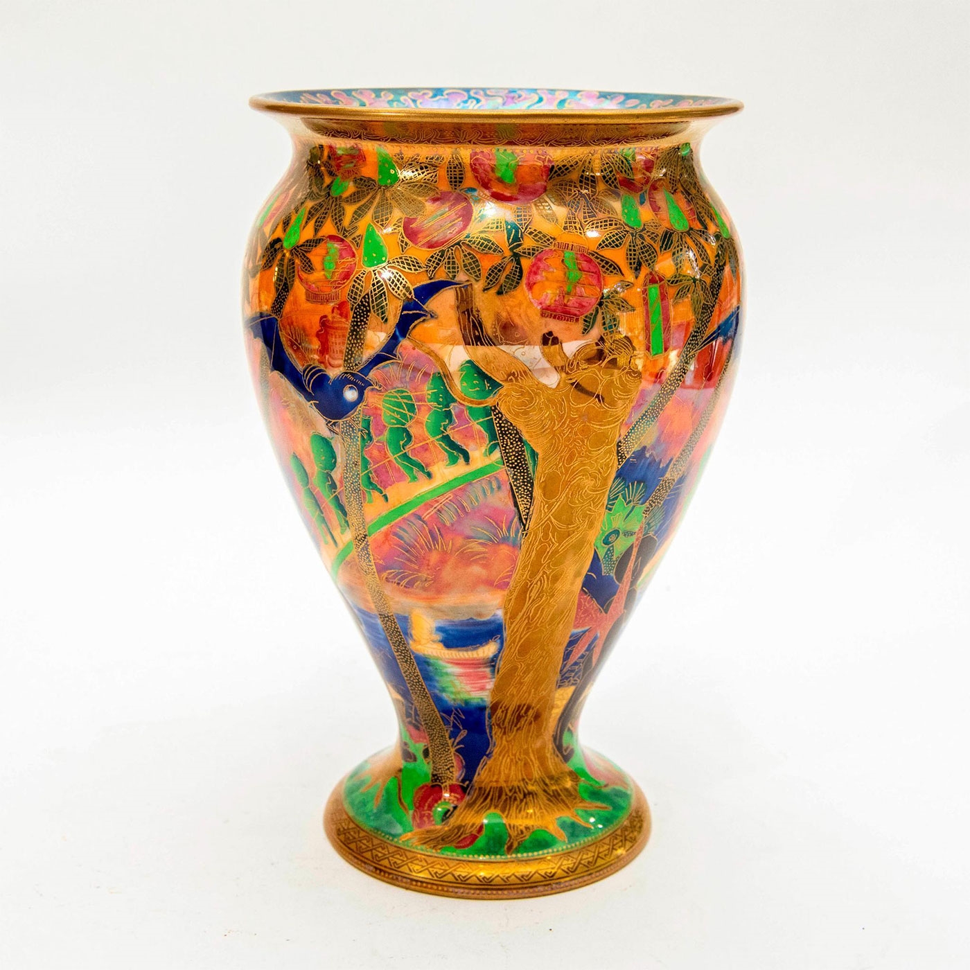 Daisy Makeig-Jones | Wedgwood Flame Fairyland Luster Vase Imps on a Bridge (1920) | MutualArt
