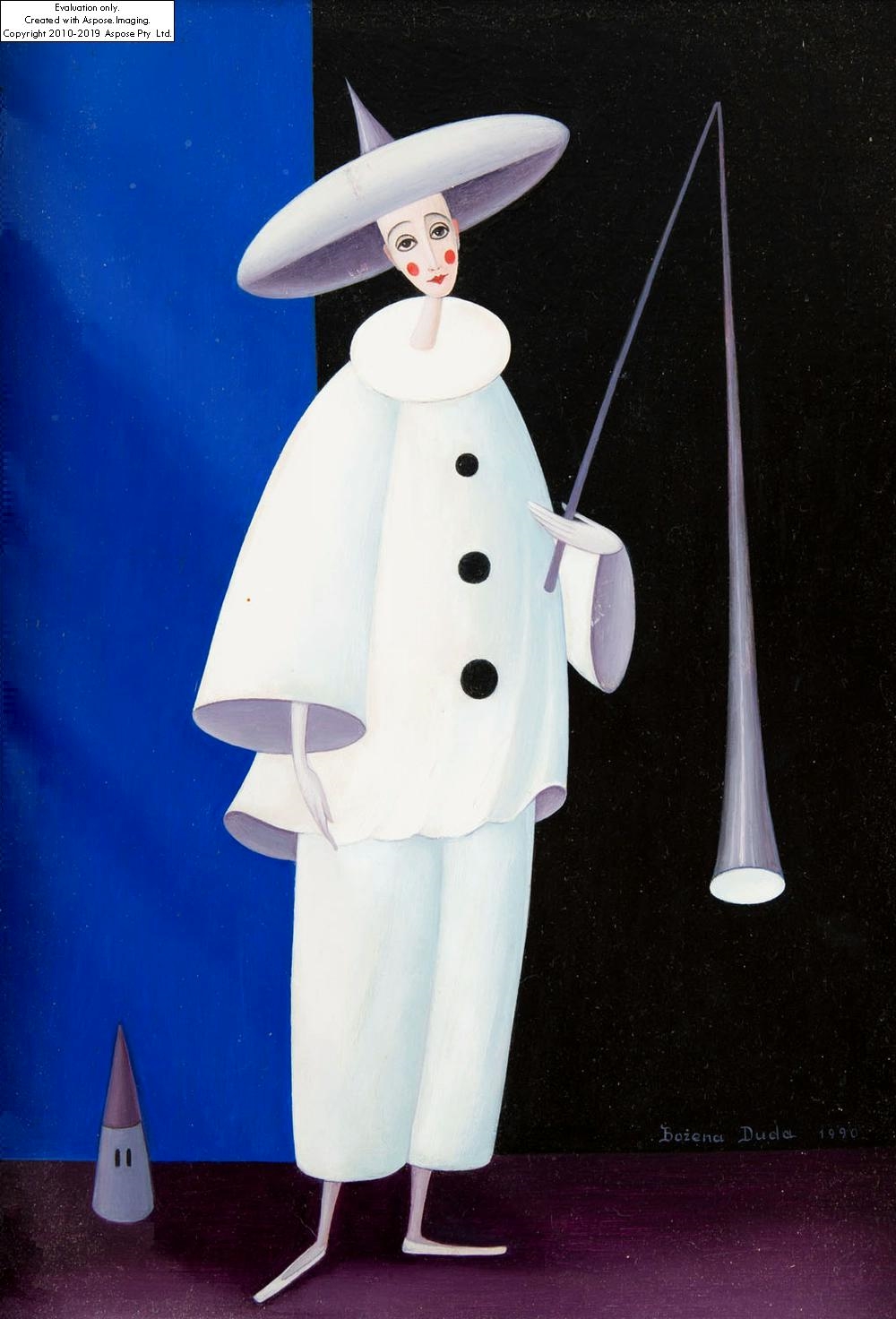 Bożena Duda | Pierrot with a trunk (1990) | MutualArt