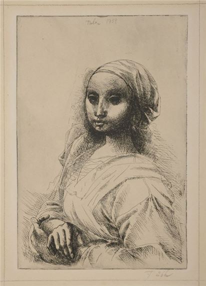 Werner Tübke | Mädchenporträt (1957) | MutualArt