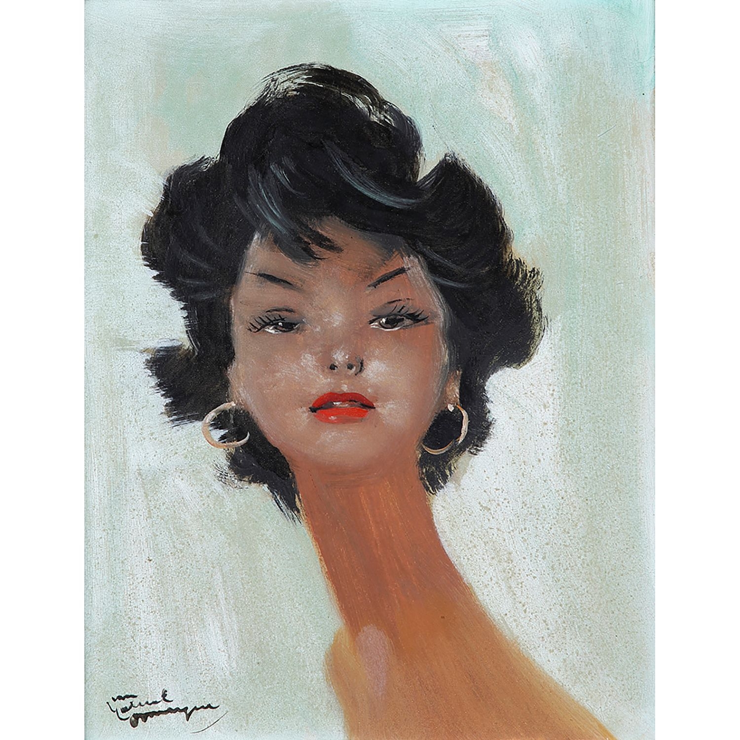 Jean-Gabriel Domergue | Portrait of Baghera | MutualArt
