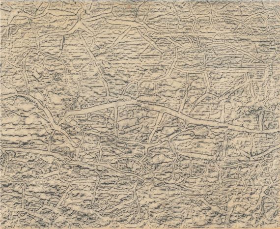 Martin Krampen | Untitled, 1952. Frottage on paper. Signed and marked ...