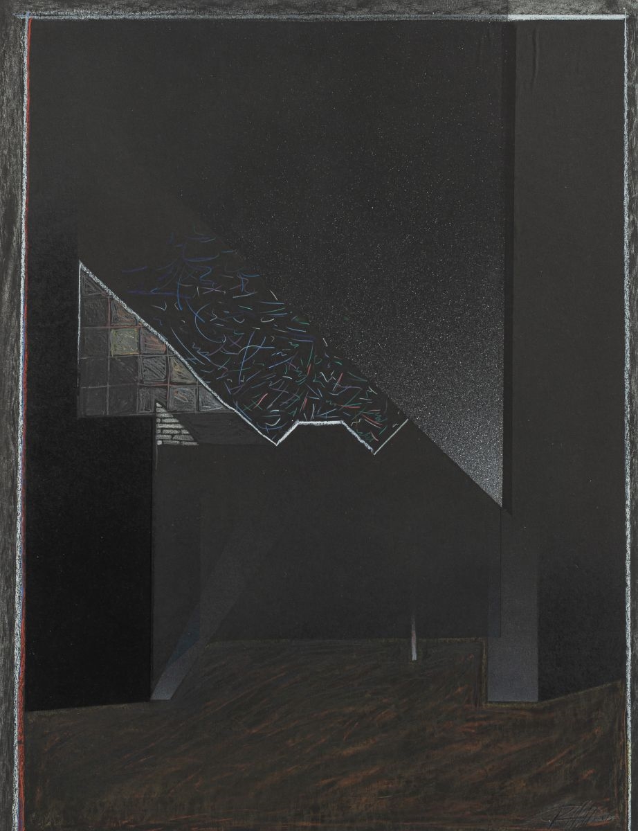 Peter Foeller | Untitled. Pastel on black cardboard. Signed and ...