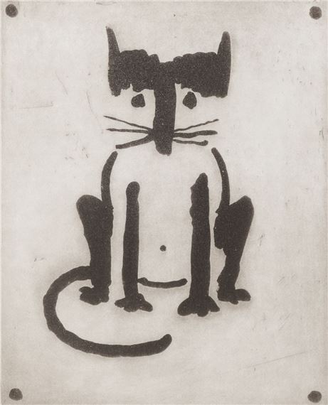 Tomi Ungerer | Little cat, 1989. Etching on wove paper. Signed and ...