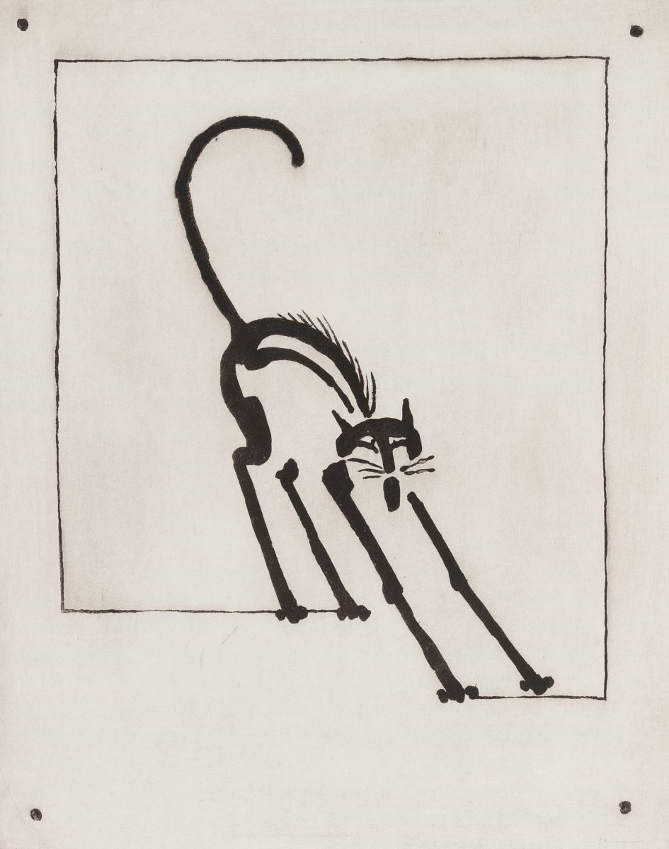 Tomi Ungerer | Cat with hump, 1989. Etching on wove paper. Signed and ...