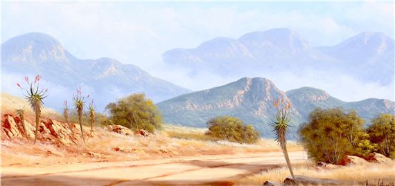 Hennie Coetzee | PATH LEADING THROUGH THE BUSHVELD | MutualArt