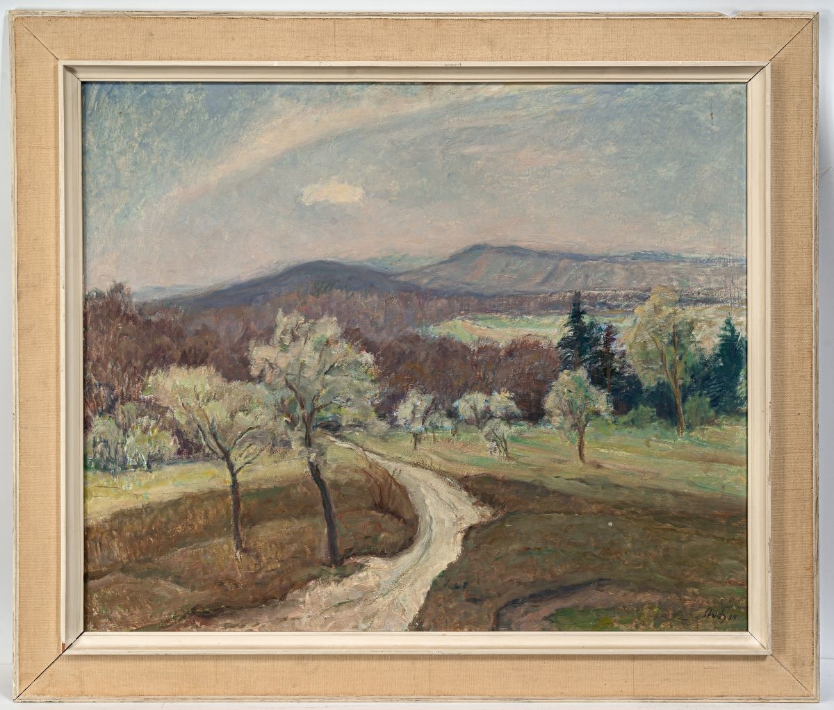 Walter Strich-Chapell | Spring landscape, 1954. Oil on masonite. Signed ...