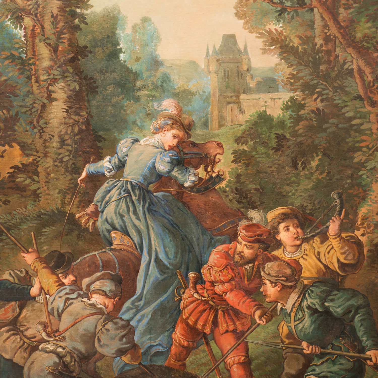 Moritz von Schwind | hunting scene in landscape | MutualArt