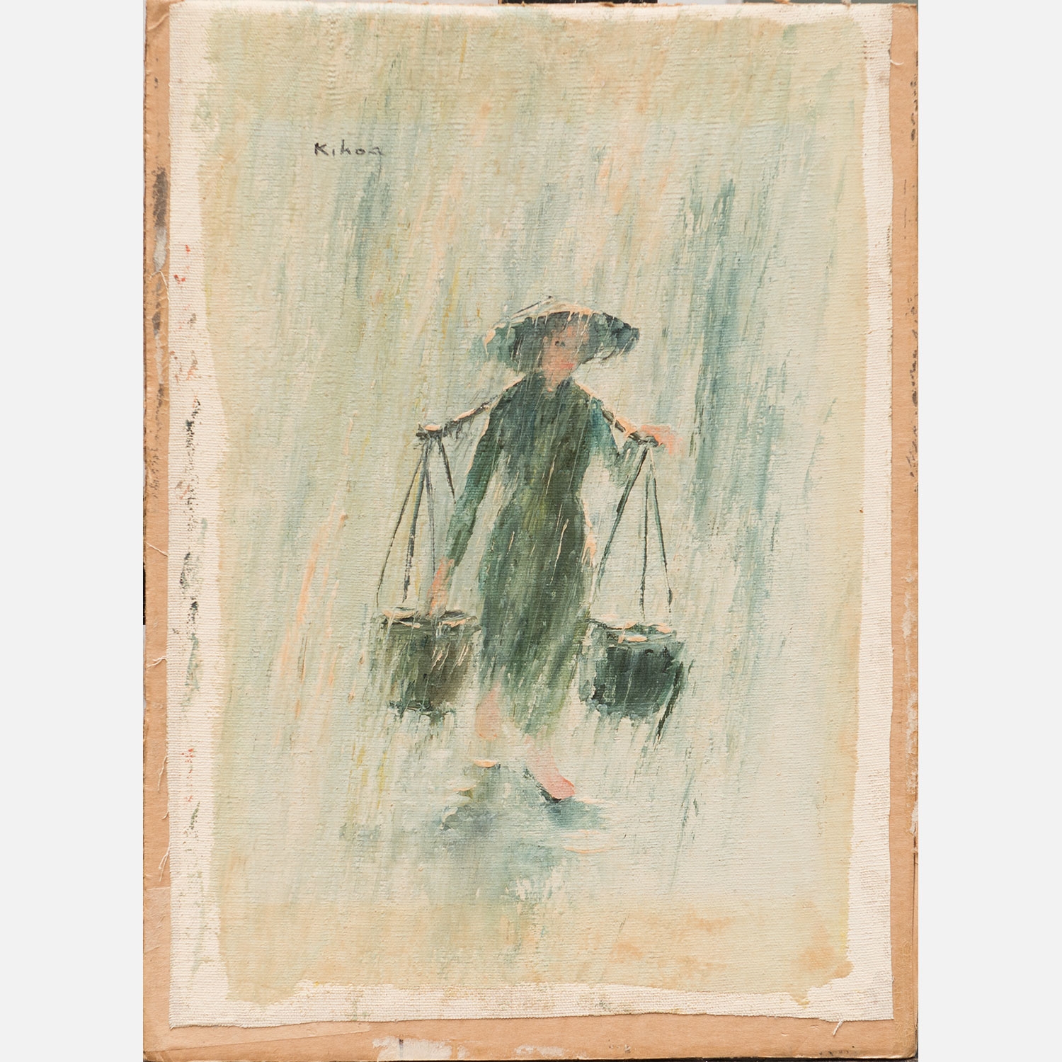 Asian School, 20th Century | two paintings of Asian street scenes ...