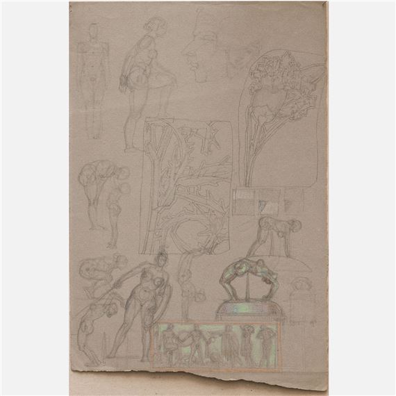 Alexander Rothaug | Preparatory drawing on both sides | MutualArt