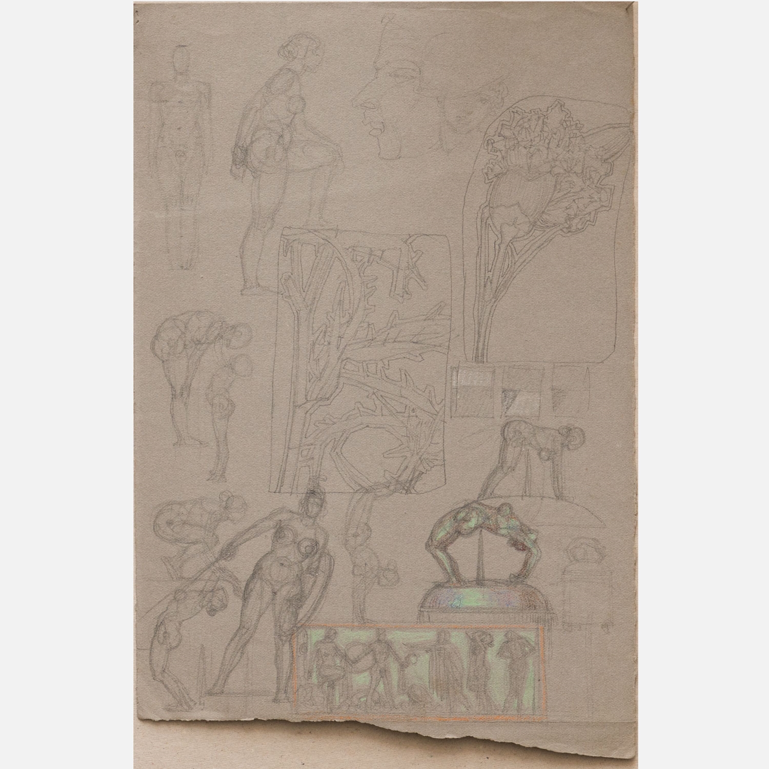 Alexander Rothaug | Preparatory drawing on both sides | MutualArt