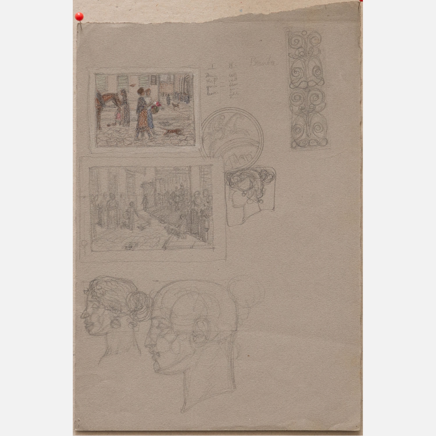 Alexander Rothaug | Preparatory drawing on both sides | MutualArt