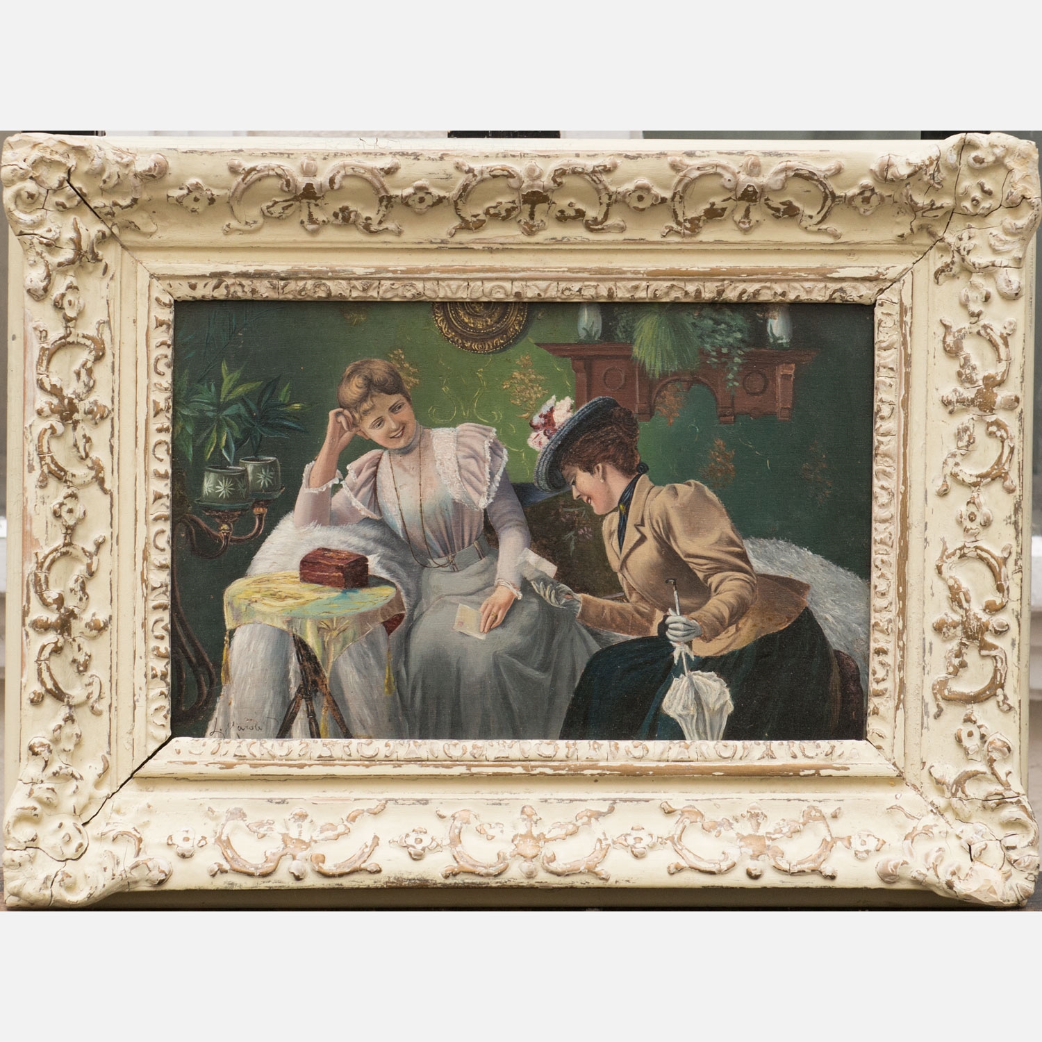 Ludek Marold | two ladies reading a letter | MutualArt