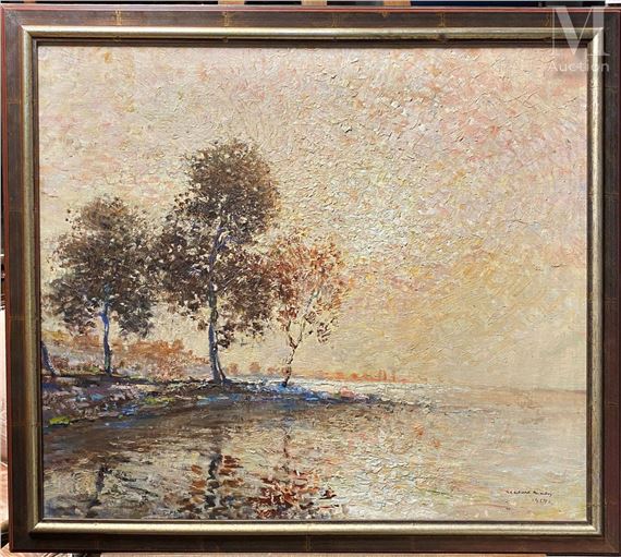 Gyula Halvax | Paysage au bord de l’eau | MutualArt