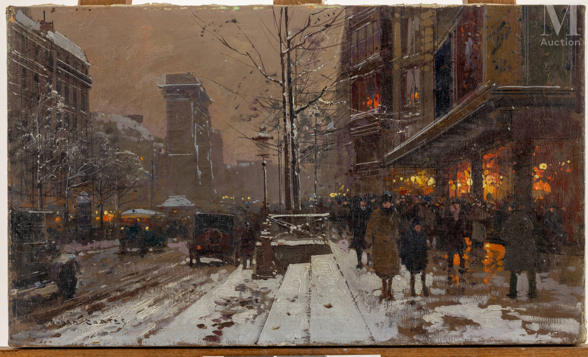 Edouard Léon Cortès | Porte Saint-Denis sous la neige | MutualArt