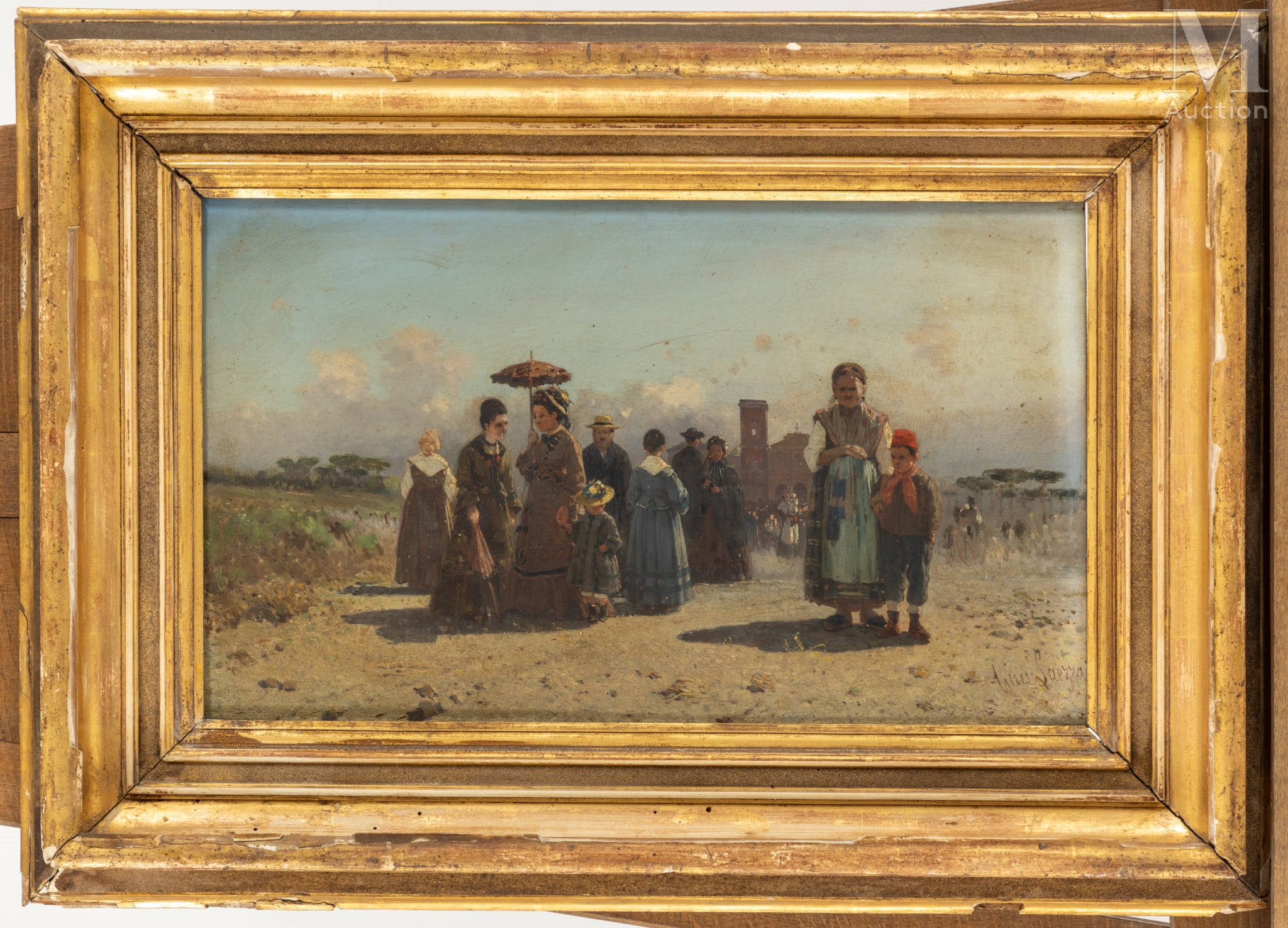 Giuseppe Laezza | La sortie de messe | MutualArt