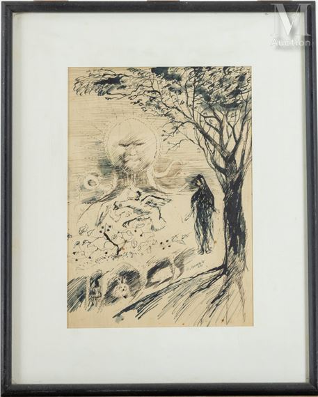 Edouard Joseph Goerg | Composition onirique, probablement projet d ...