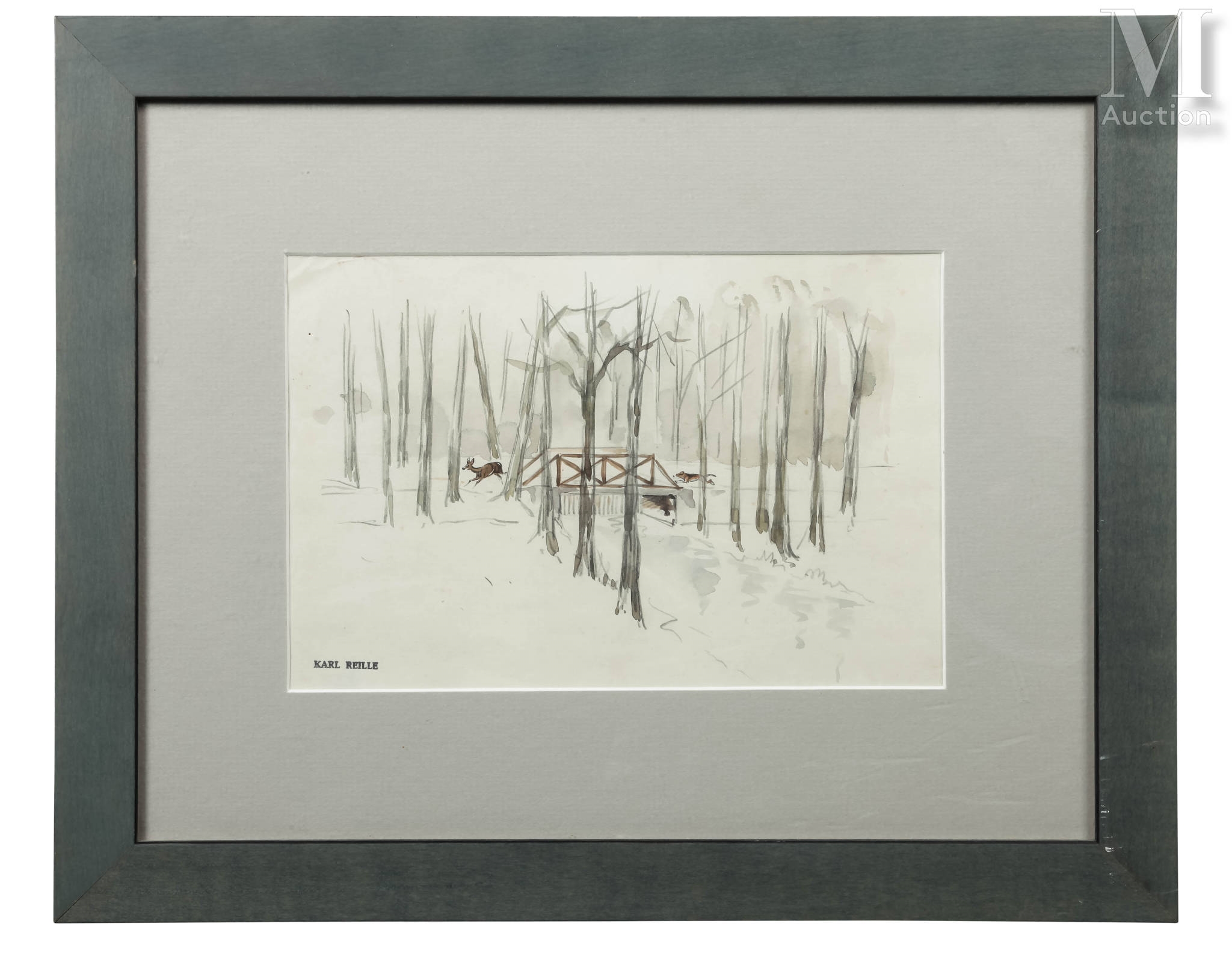 Karl Reille | L'hallali à la biche | MutualArt