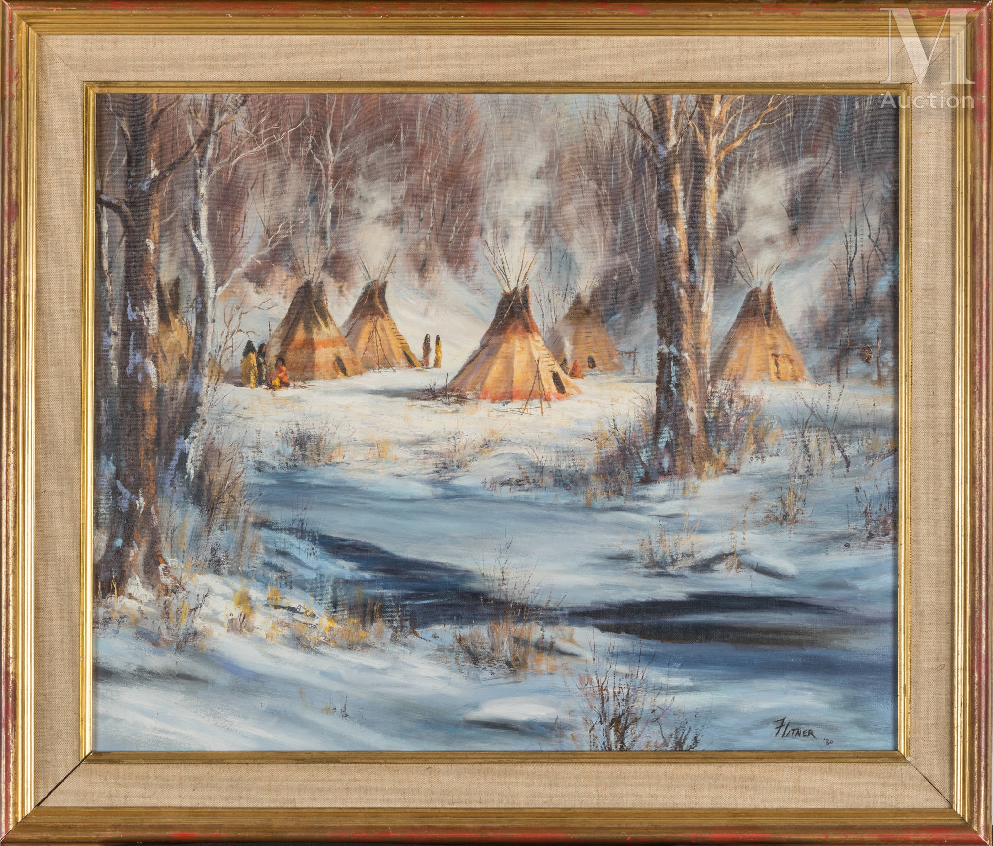 David Flitner | Tipis sous la neige | MutualArt