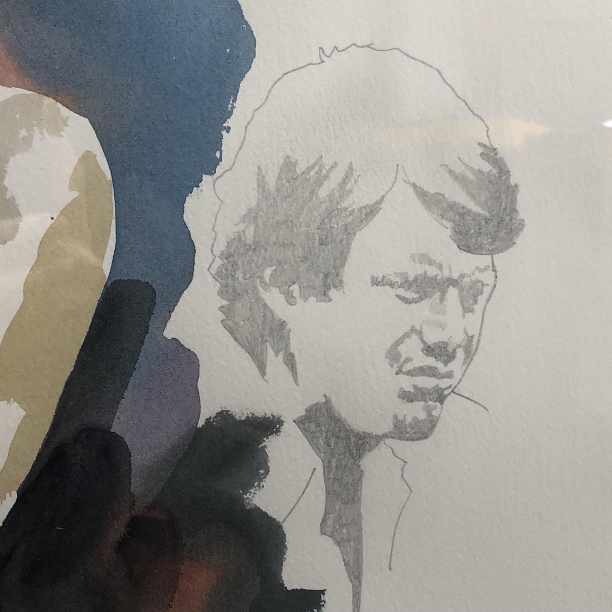 Tom Watson | Signed Watercolor Tom Watson Golf Portrait | MutualArt