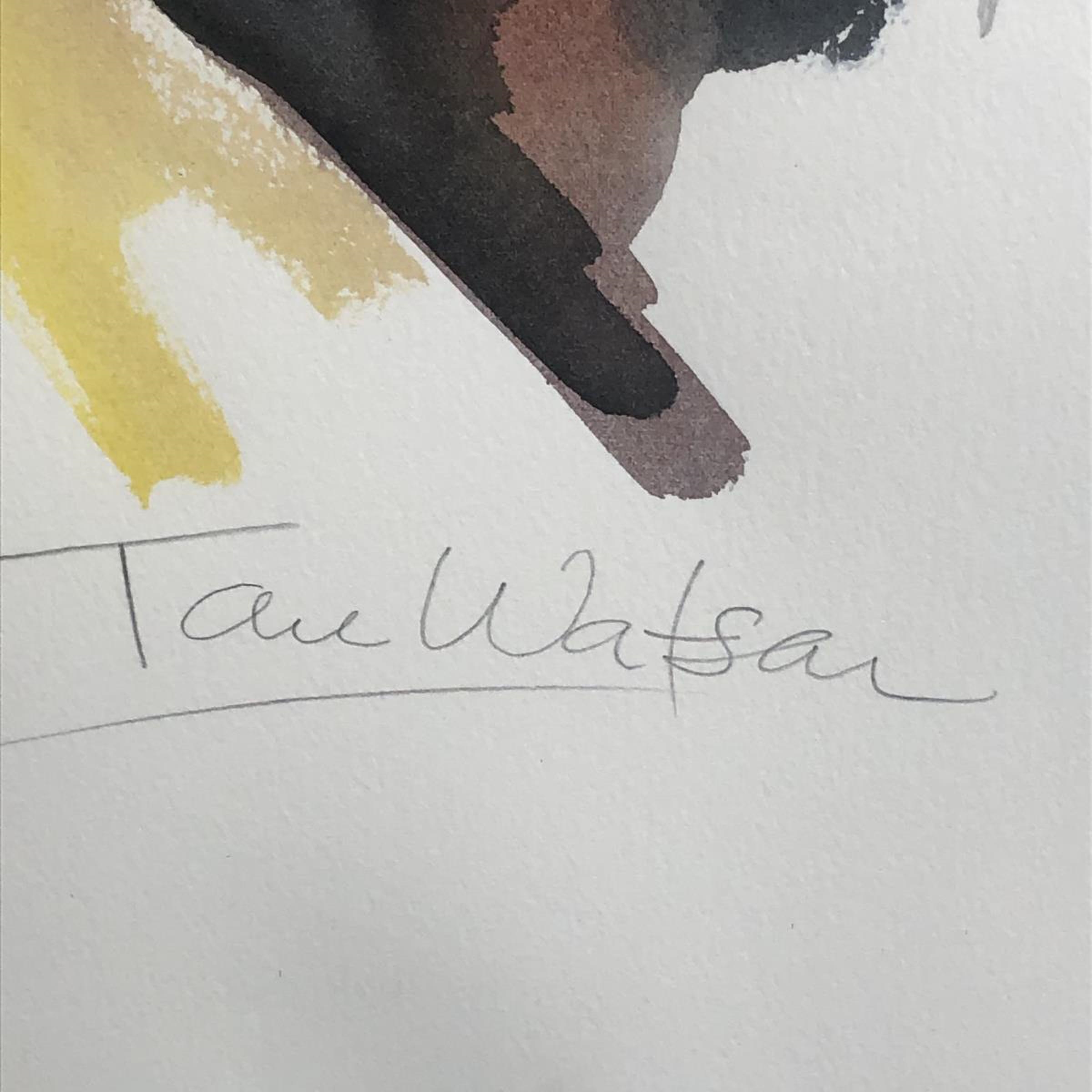 Tom Watson | Signed Watercolor Tom Watson Golf Portrait | MutualArt