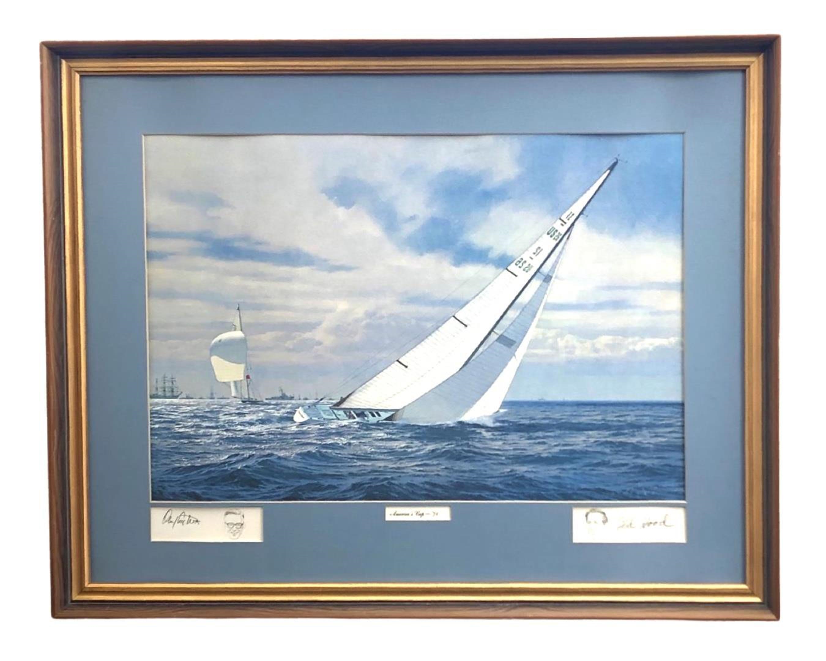 Carl G. Evers | Signed Carl G. Evers America's Cup 74 Print | MutualArt