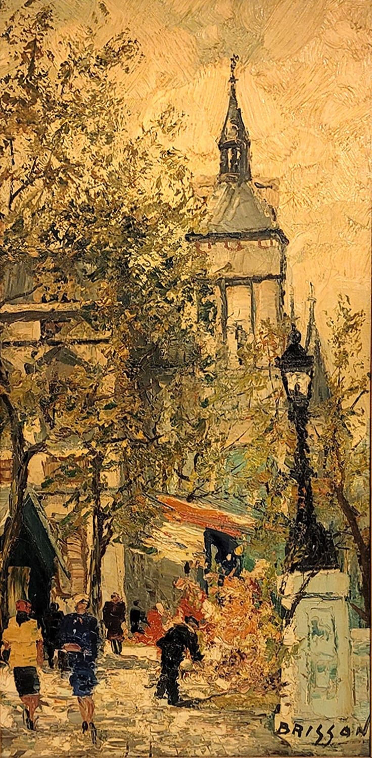 Marcel Brisson | Paris street scene (1915) | MutualArt