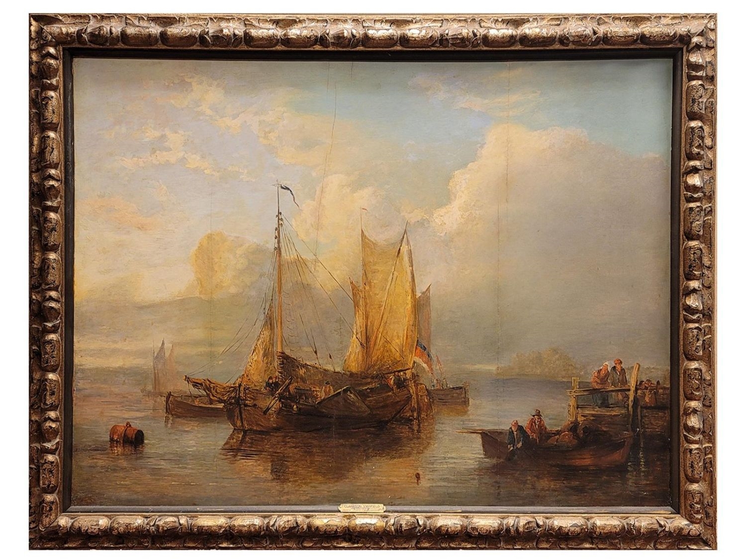 Clarkson Frederick Stanfield | Dutch Boats in Harbor (1832) | MutualArt