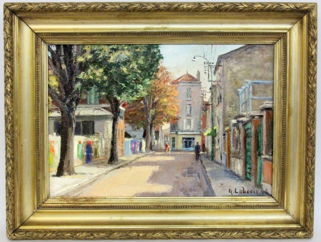 G. Laborie | Street in Paris with people (1968) | MutualArt