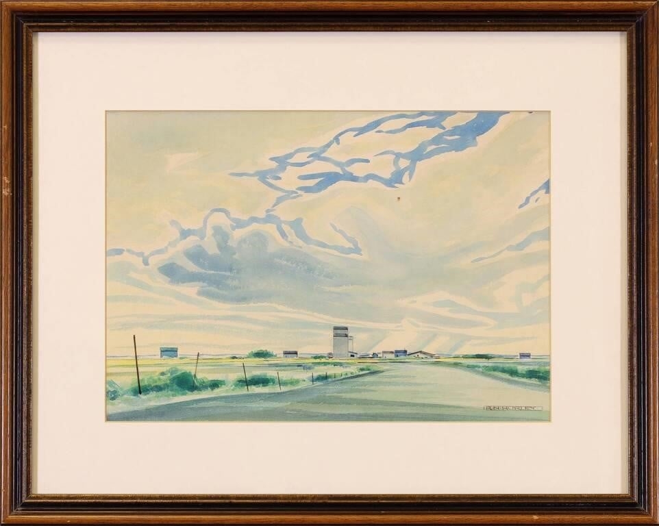 Robert Newton Hurley | ACTIVE SKIES OVER THE ELEVATORS | MutualArt