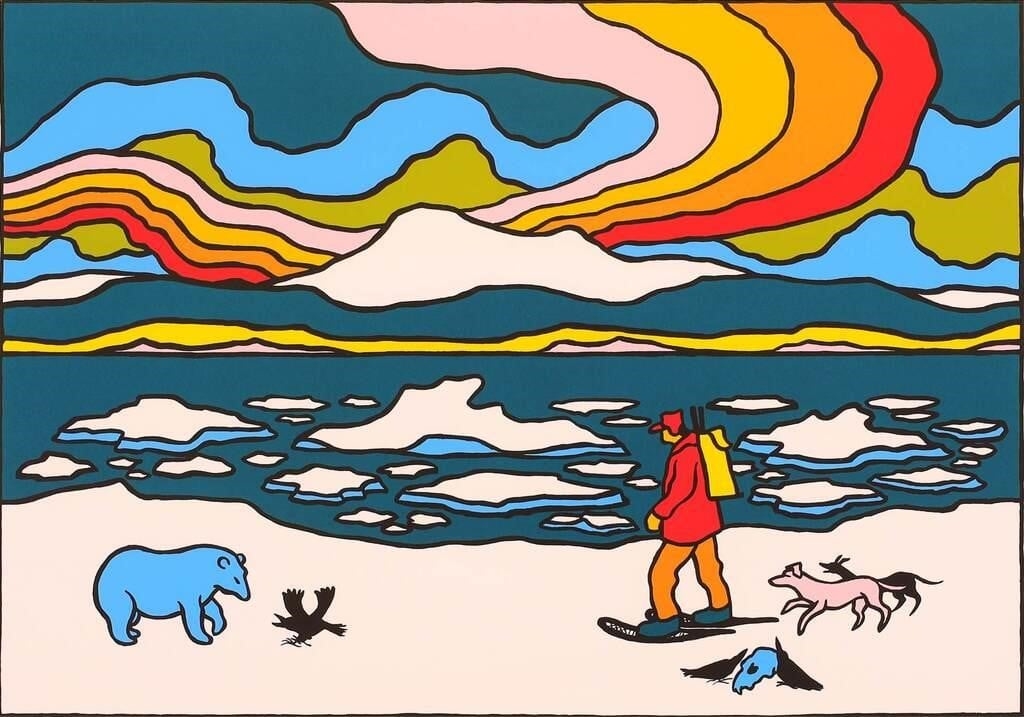 Ted Harrison | NORTHERN SKY (1980) | MutualArt