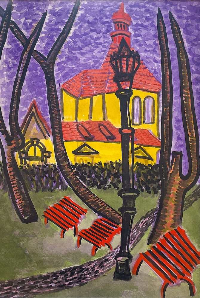 Karel Chaba | Park u kostela | MutualArt