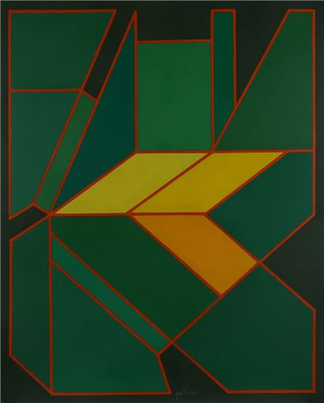 Achille Perilli | The green chant (2014) | MutualArt