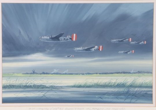 Harry Clow | 'B 24 Liberators of 458th B.G Horsham St Faiths, over ...