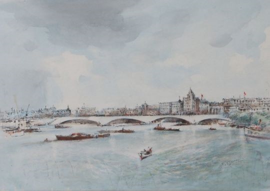 Arthur Edward Davies | 'View of the Thames' | MutualArt