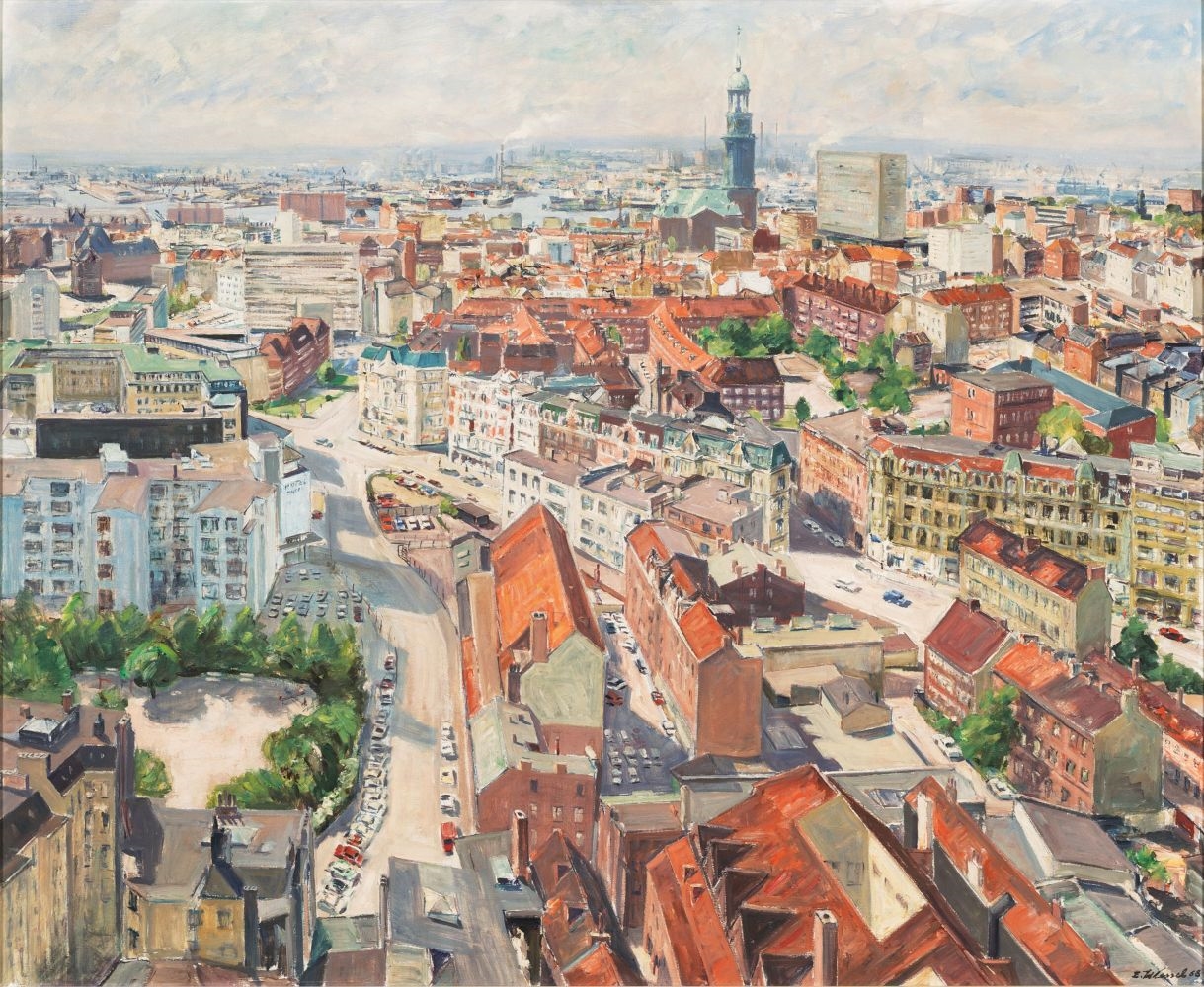 Erich Wessel | View from the Unilever House to the South (1968) | MutualArt
