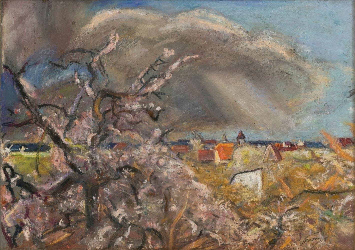 Ludwig Dettmann | Village with Fruit Trees | MutualArt