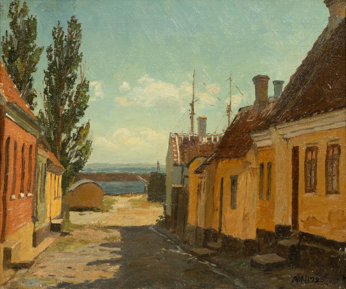 Anton Nissen | Houses of Fishermen (1899 - 1903) | MutualArt