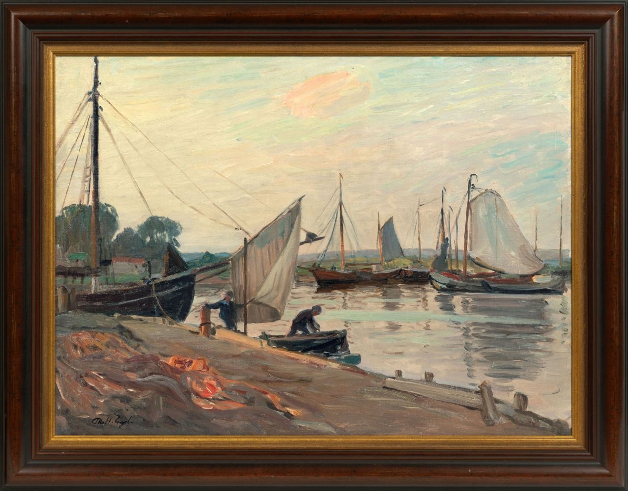 Otto Heinrich Engel | Ekensund Harbour (1900) | MutualArt