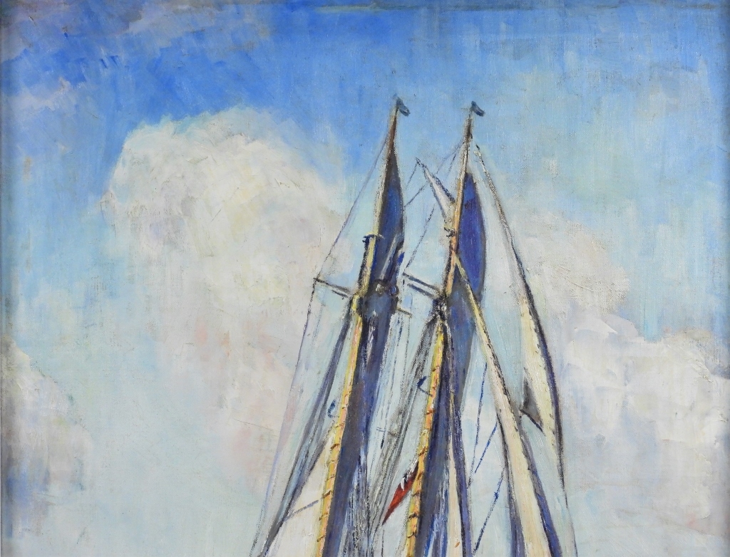 Caroline M. Bell | Caroline Bell Full Sail Schooner Maritime Painting ...