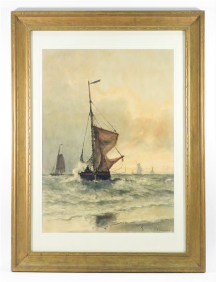 George Albert Thompson | George Albert Thompson Maritime WC Painting ...