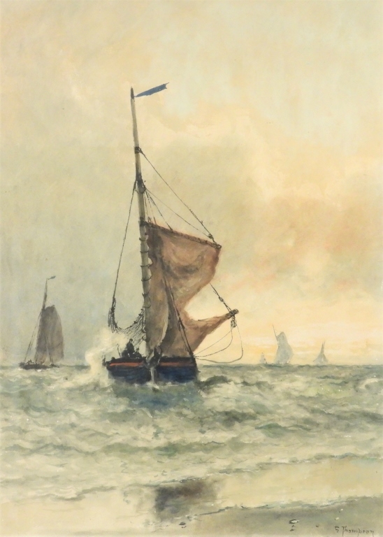 George Albert Thompson | George Albert Thompson Maritime WC Painting ...