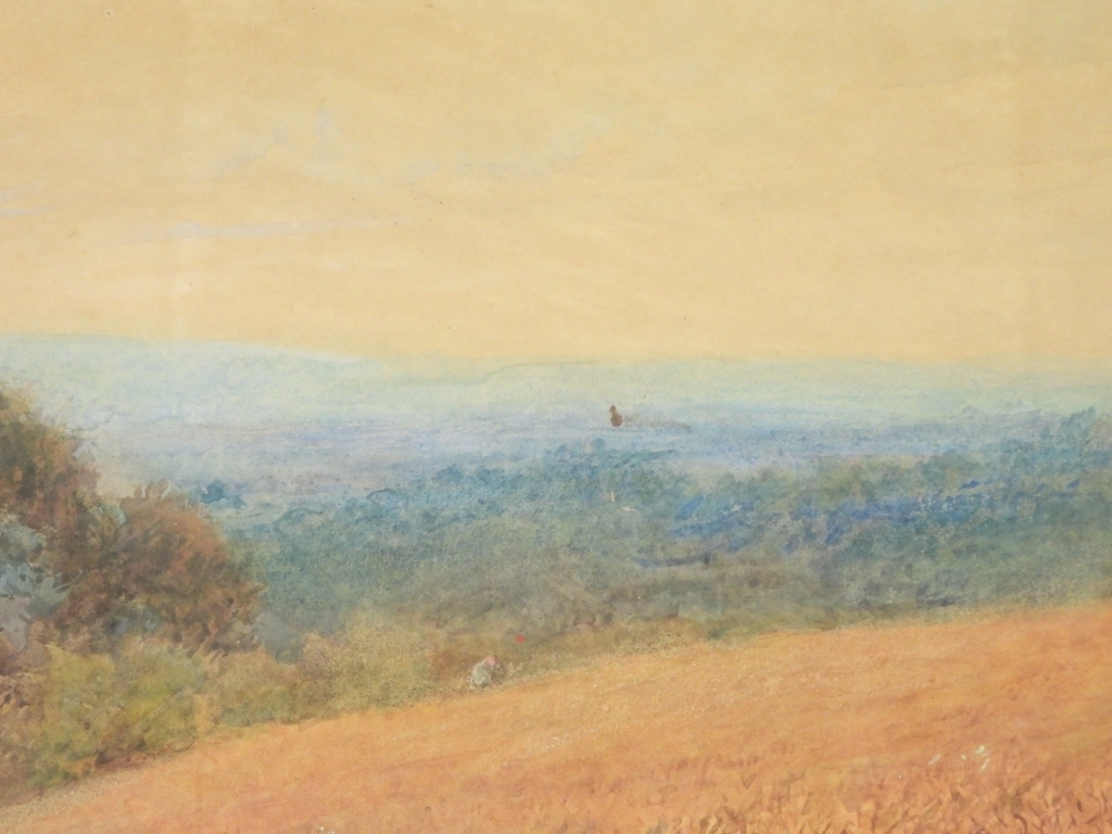 Arthur Hopkins | Arthur Hopkins Wheat Field WC Painting | MutualArt