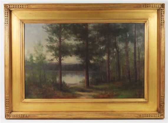 George Harrington | George Harrington Forest Lake Landscape Painting ...