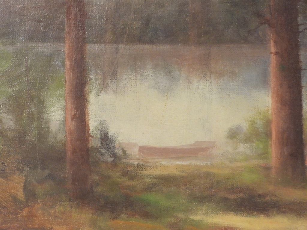 George Harrington | George Harrington Forest Lake Landscape Painting ...