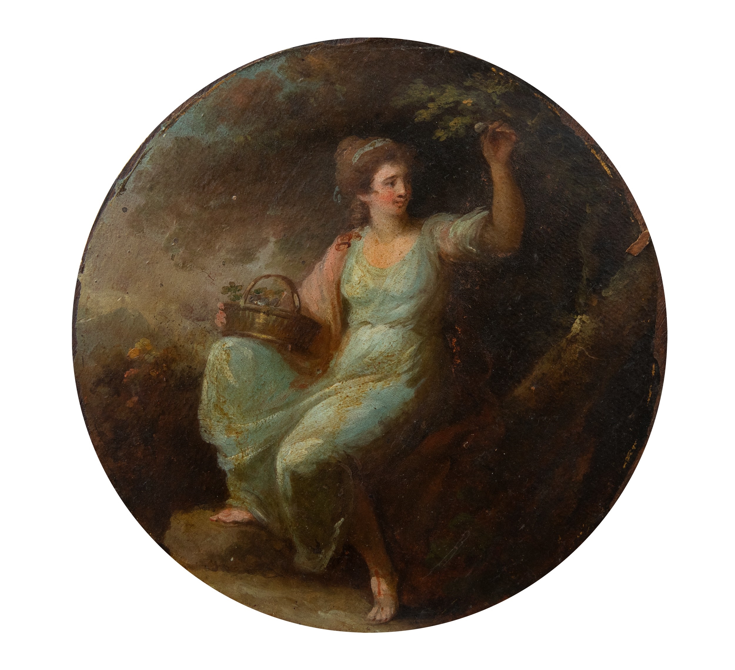 Angelica Kauffmann | A pair of portraits of a reclining woman in a ...