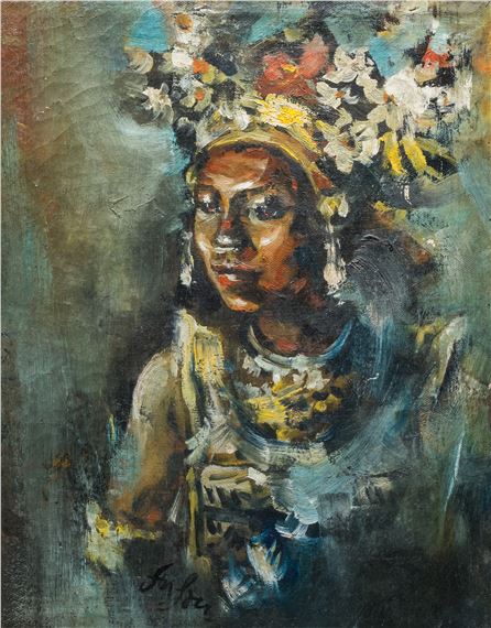 Roland Strasser | Portrait of a Balinese dancer | MutualArt