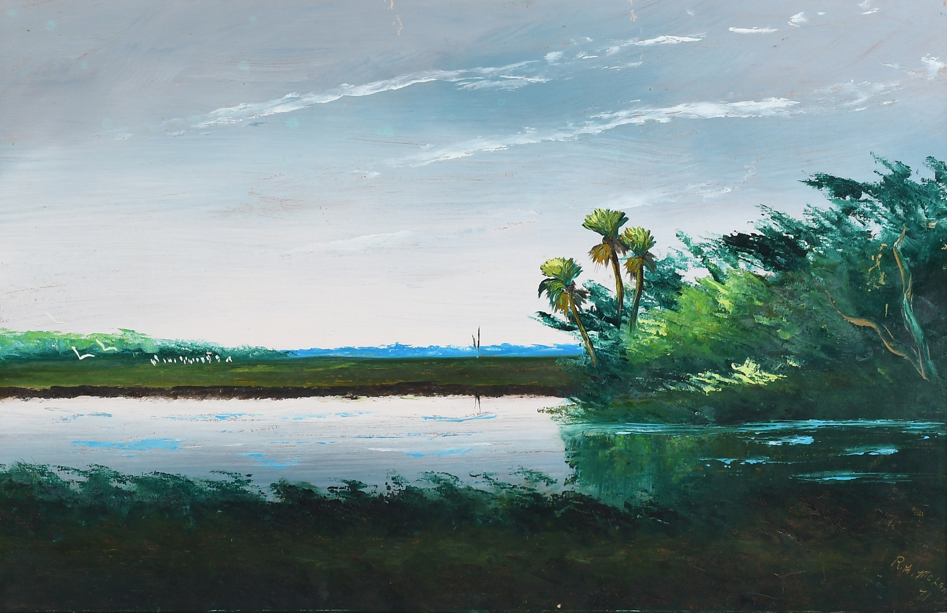 Roy McLendon | Florida Highwaymen Lagoon Scene | MutualArt